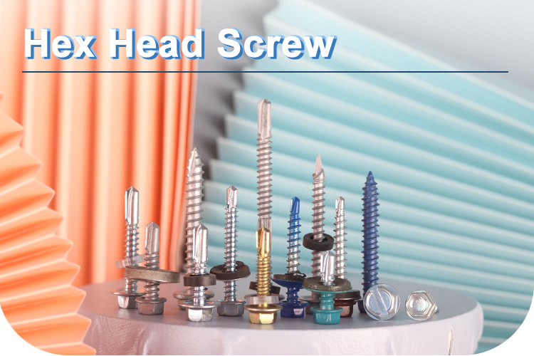 Zinc Hex Head Screw with Knurled