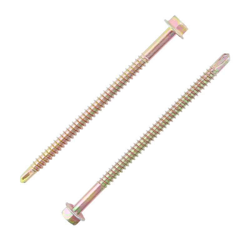 Yellow Zinc Self Drilling Hex Head Screws Without Washer