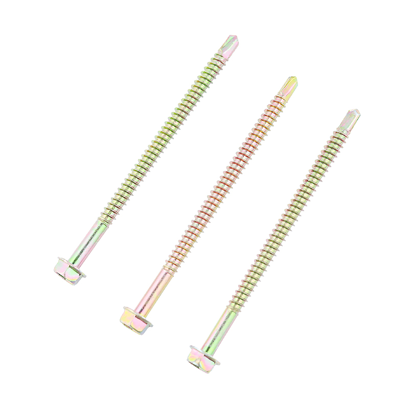 Yellow Zinc Self Drilling Hex Head Screws Without Washer